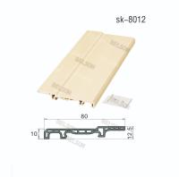 China Indoor WPC Skirting Board Decoration Plastic PVC Floor Strip Polymer Skirting for sale