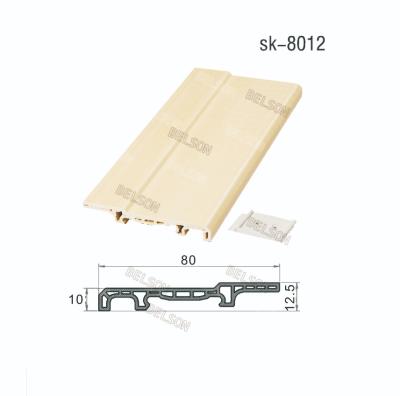 China Indoor WPC Skirting Board Decoration Plastic PVC Floor Strip Polymer Skirting for sale