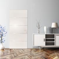 China WPC Customized Wood Plastic Composite Doors 109mm White Ivory Lead Free for sale