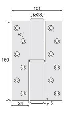 China 160mm*101mm Hidden Door Hinges Concealed Cabinet Hinges for sale