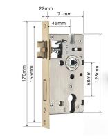 China 170mm 230mm WPC Door Hardware Locks Waterproof Durable Eco Friendly for sale