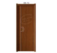 China BES DK-13 WPC wood pvc composite pure and full wpc door wpc hollow door  For Room with stripe inlay design. for sale
