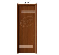 China BES DK-16 WPC wood pvc composite pure and full wpc door  Contracted style interior wpc/PVC door with stripe inlay for sale