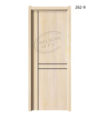 China BES 262-9 WPC wood pvc composite pure and full wpc door hollow  Flush WPC Doors Bedroom Modern Interior door. for sale
