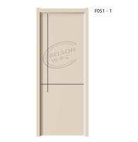 China BES F051-1 Modern  Doors for Home Hotel Villa China full WPC Door Manufacture stripe inlay design door low price for sale