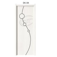 China BES DK-04 WPC wood pvc composite pure and full wpc door wpc hollow door low price Waterproof with stripe inlay. for sale