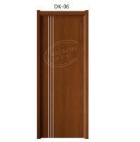 China BES DK-06 WPC wood pvc composite pure and full wpc door wpc hollow door  Interior Doors with stripe inlay design. for sale