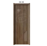 China BES DK-08 2022 new arrival WPC wood pvc composite pure and full wpc door wpc hollow door with with stripe inlay design. for sale