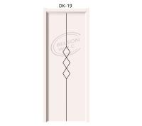 China BES DK-19 NEW arrival low price Pure and Full wpc (wood pvc composite) wpc hollow door  stripe inlay design WPC door for sale