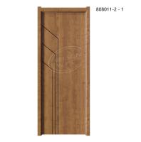 China BES 808011-2-1 simple design wpc water-proof anti-corrsion interior bathroom toilet WPC door stripe inlay design door for sale