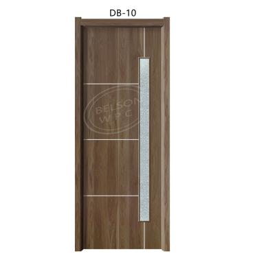 China Anti Termites WPC Board Doors Window Glass Inlay Flush Interior for sale