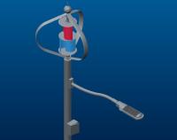 China 200W VAWT Maglev Wind Turbine with Solar Panel for 45W LED Street Light for sale