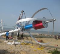 China Large Vertical Axis Maglev Wind Power Generator with 3 Blades , HECO-3000 for sale