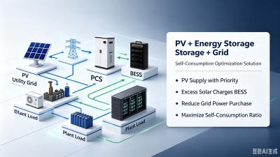 China PV + Battery Energy Storage + Grid System | Solar Self-Consumption C&I BESS Solution for Factory for sale