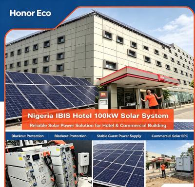 China Honor Eco 100kW Off-Grid Solar Power Storage System for IBIS Hotel Nigeria for sale