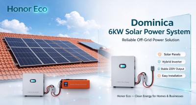 China Honor Eco HEC-6000-OG-DM 6kW Off Grid Solar Power System with Lithium Battery for sale