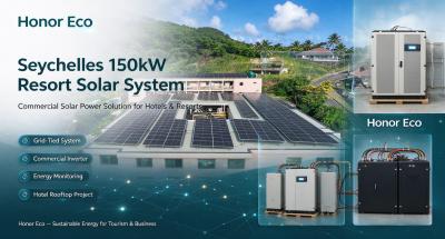 China Honor Eco HEC-150000-HY-SC 150kW Hybrid Solar Power System for Resort for sale