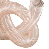 China TPU Steel Wire Suction Hose for Dust Collector Flexible Shrinkable 75-85 Shore A for sale