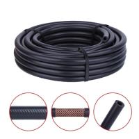 China Engineering Machinery Customized Braided Rubber Flexible Fuel Oil Line Hose Cutting Processing Service for sale