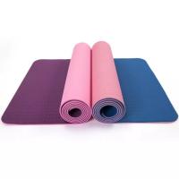 China Custom Printed Non Toxic Natural Rubber Yoga Mat 183x63x1cm Anti Slip for Sports Professionals for sale