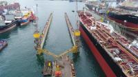 China 50t Floating Dock Crane With 30m Lifting Height Color Customized for sale