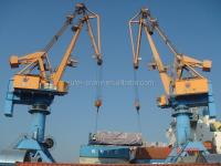 China Grab Bucket Mobile Harbour Level Luffing Portal Crane for sale