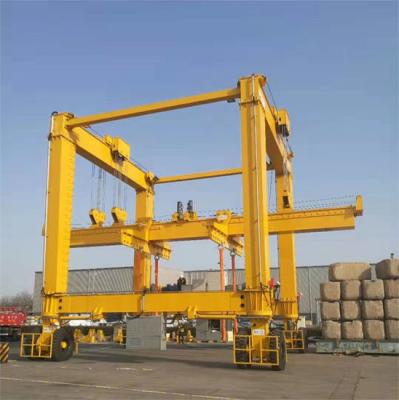 China Double Girder RTG Mobile Gantry Crane With Beam For Construction Site for sale