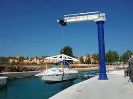 China Wall Mounted Electric Hoist Boat Jib Cranes In Marinas for sale