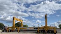 China Double Beam Cranes 130 Ton/Each Working In Tandem with Special Spreader To Handle for sale
