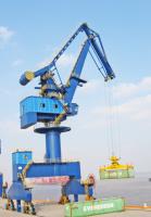 China Marine Floating Boat Dock Crane With Kinds Of Bucket for sale