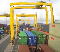 China Double Girder Rubber Tired Gantry Crane 20t~50t  Span 5~10m Container Lifting Crane for sale