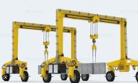 China Double Girder Electric Tire Mobile Gantry Cranes Synchronized And Coordinated for sale