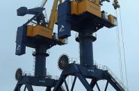 China SGS Shipbuilding Floating Dock Crane Better Cab Design 3.2m~6.0m Rail Span for sale