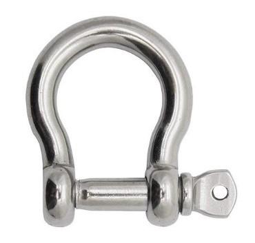 China Customizable Anchor Steel Bow Shackle 300 Series High Rigidity Abrasion Proof for sale