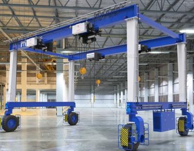 China Multifunctional Tyre Mounted Gantry Crane Rotating Lifting Moving for sale