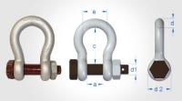 China Alloy Stainless Steel Bow Type Crane D Shackle Durable Secure for sale