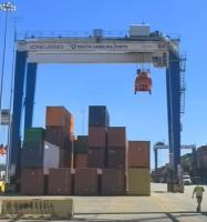 China 100/50t Mobile Portal Crane With Automated Stacking for sale