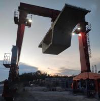 China 50t Mobile Gantry Hoist Durable Single Beam Girder Lifting Testing Lighting System for sale