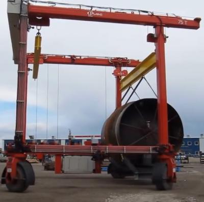 China Precast Yard F12-20t Tire Mobile Gantry Cranes Minimizing Downtime for sale