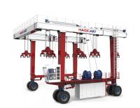China BH Side Lifting Rubber Tired Mobile Gantry Cranes RTG For Lift Boat for sale