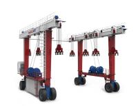 China BH Side Lifting Rubber Tired Mobile Gantry Cranes RTG For Lift Boat for sale