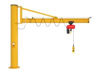China Workshop Electric Hoist Mast Type Jib Crane Single Beam Column Mounted for sale