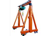 China 500kg 1t 2t 3t 4 Wheels Mini Gantry Crane With Hoist for sale