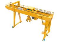 China Double Beam Girder Rail Track 5m Garbage Gantry Crane With Electric Hydraulic Grab for sale