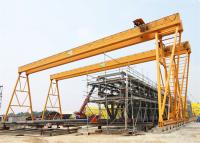 China Double Girder Mechanical Gantry Crane Rail Track With Electric Hoist Lifting for sale