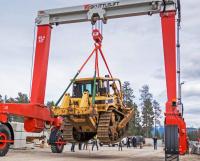 China Modular Building Travelift For Rubber Tired Gantry And Travelling Gantry Crane for sale