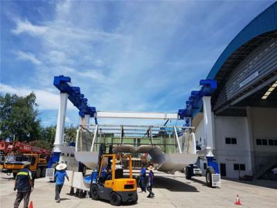 China Boat Hoist Rubber Tired Gantry Crane Color Customized For Lifting 10~1000t Boat for sale