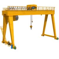 China Electric Single Girder Rail Traveling Gantry Crane 20 Ton With Hoist for sale