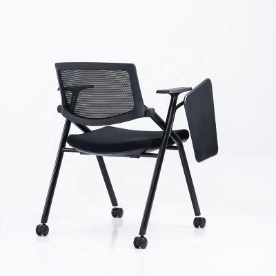 China Modern Stackable Meeting Room Chairs With Writing Pad Tablet 990*300*635mm for sale