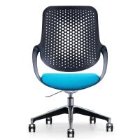 China Black And Blue Office Plastic Chair Customization Plastic Swivel Chair for sale